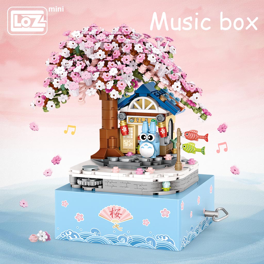 [LOZ]1221 Cherry Blossom Music Box Mini Blocks